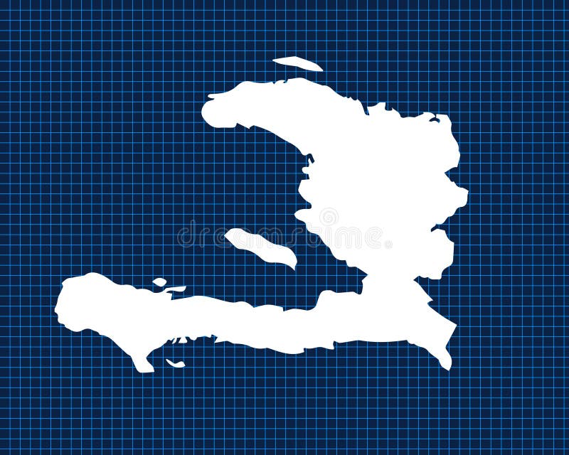 White Map Design Isolated on Blue Neon Grid with Dark Background of ...