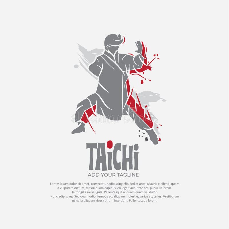 Tai Chi Gesture Position Vector Drawing.Suitable for Martial Arts Logo ...