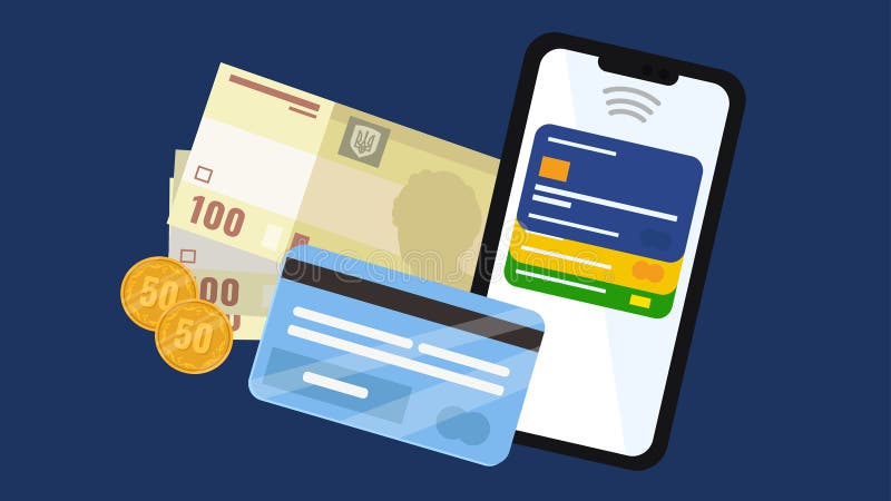 Payment Online Concept with Mobile Phone and Credit Card. Stock Vector ...