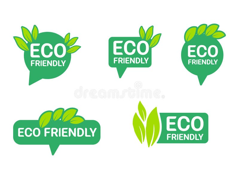 Set of Eco Friendly Icons. Organic Natural Food Labels Stock Vector ...