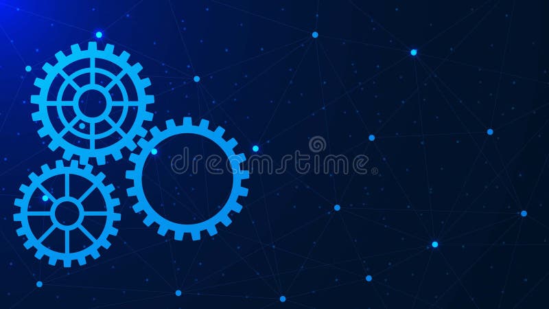 Gear Wheel with Particles for Process Management Concept Background ...