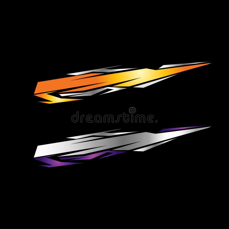 Car Body Wrap Sticker Design Vector. Car Modification Stickers Stock ...