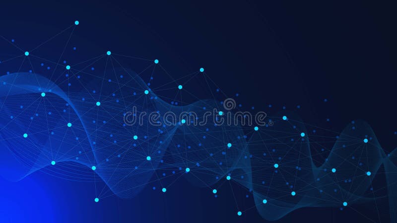 Abstract Dots and Lines Connection with Thunderbolt for Electric ...