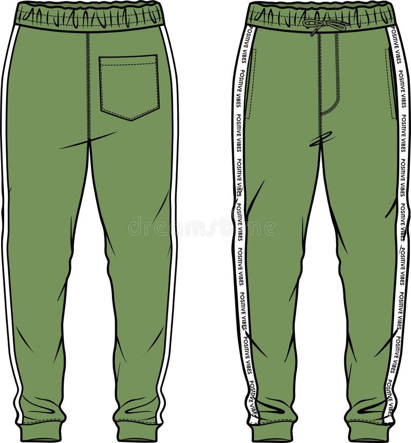 Men and Boys Bottom Wear Joggers and Trousers Stock Vector ...