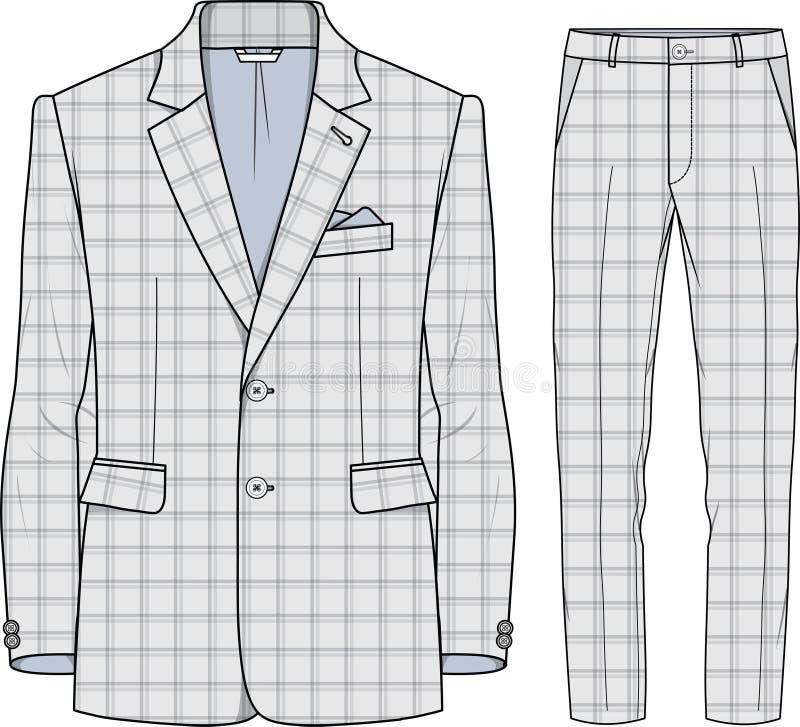 Unisex Corporate Wear Blazer and Pant Two Piece Suit Stock Vector ...