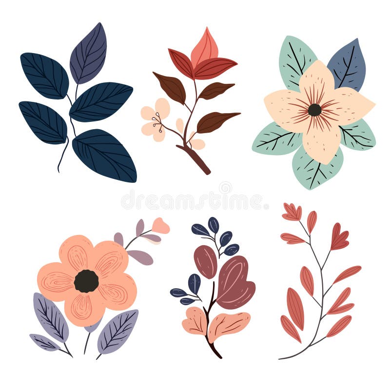 Flower Illustration. Vector Flowers Stock Illustration - Illustration ...