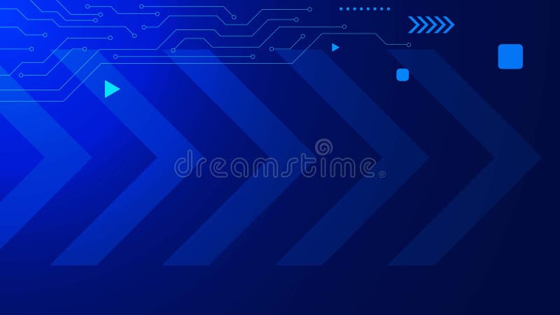 Electronic Circuit Board with Arrow and Play Icon Stock Vector ...