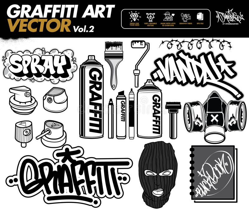 Graffiti Sticker Art Designs of Skateboard Illustrations in Graffiti ...