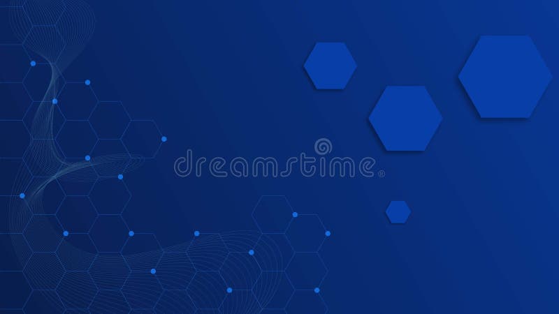 Abstract Hexagon Pattern with Glowing Particle Stock Vector ...