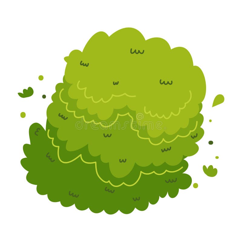 Bushes Cartoon Illustration Stock Vector - Illustration of shrub, green ...