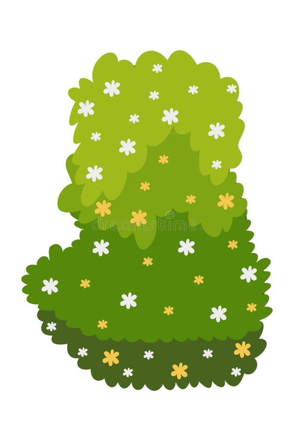 Bushes Cartoon Illustration Stock Vector - Illustration of foliage ...