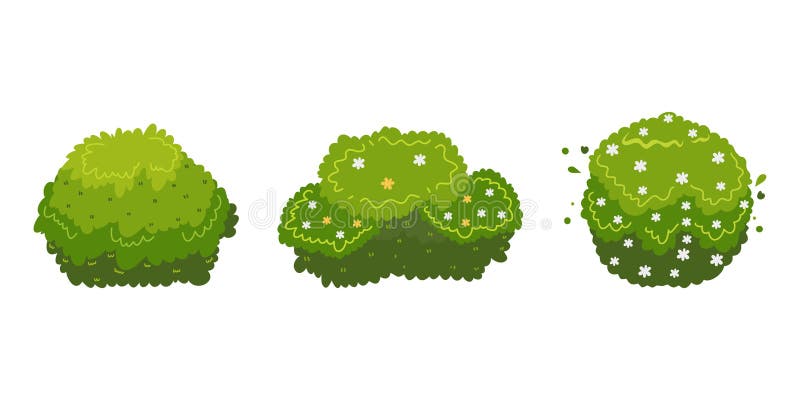 Bushes Cartoon Illustration Stock Vector - Illustration of cartoon ...