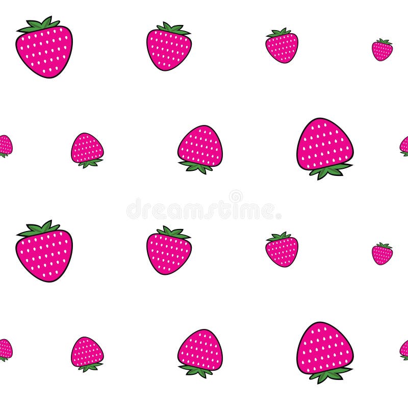 Strawberry Seamless Pattern All Over Print Stock Vector - Illustration ...