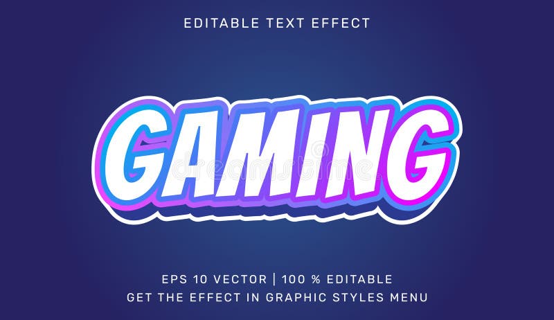 Gaming Text Effect Stock Illustrations – 1,533 Gaming Text Effect Stock ...