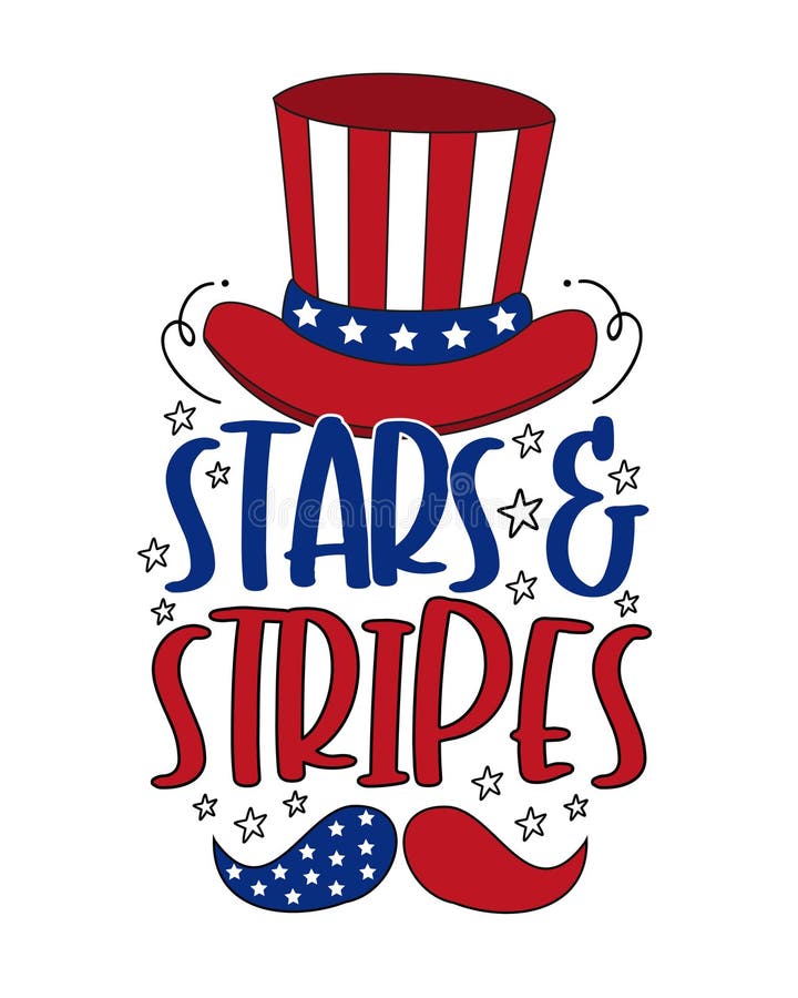 Stars and Stripes - Happy Independence Day Design Illustration. Uncle ...