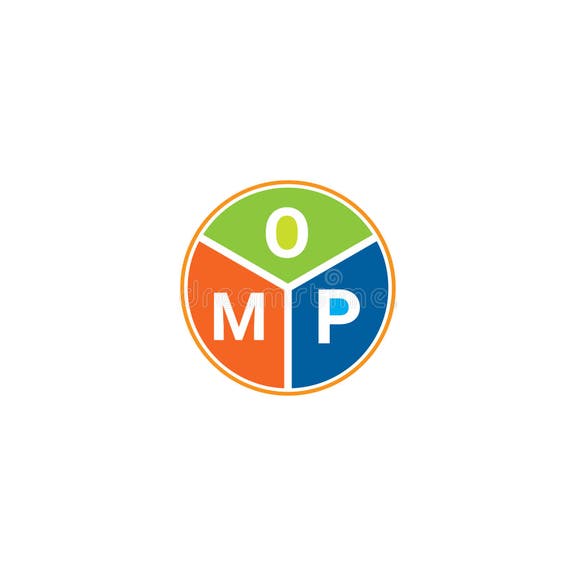 Letter Logo Omp Company Logo Stock Vector - Illustration of round ...