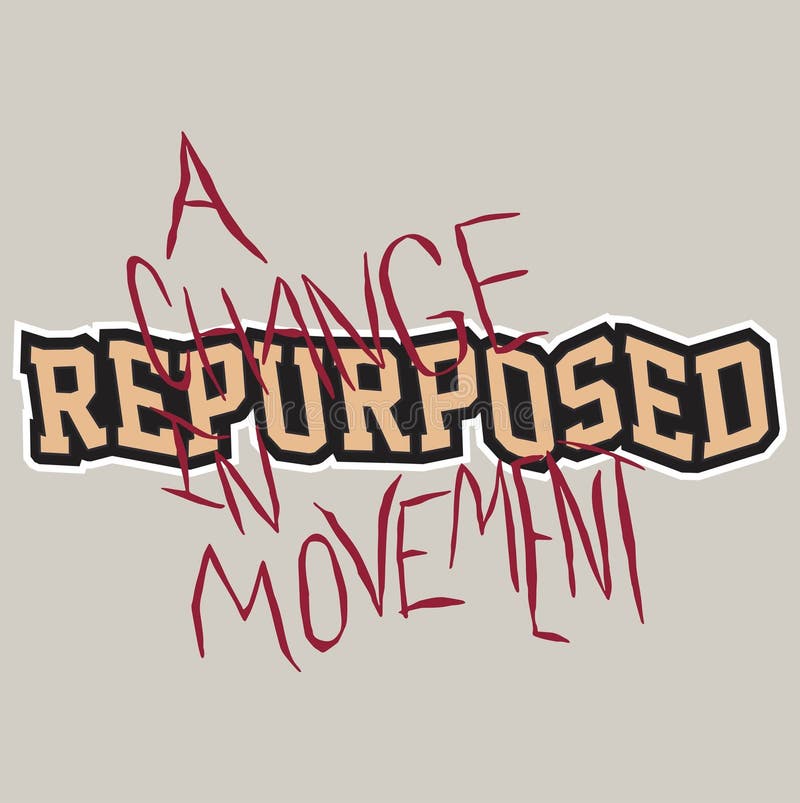 Repurposed Varsity Font Typo Graphic Design a Change in Movement Stock ...