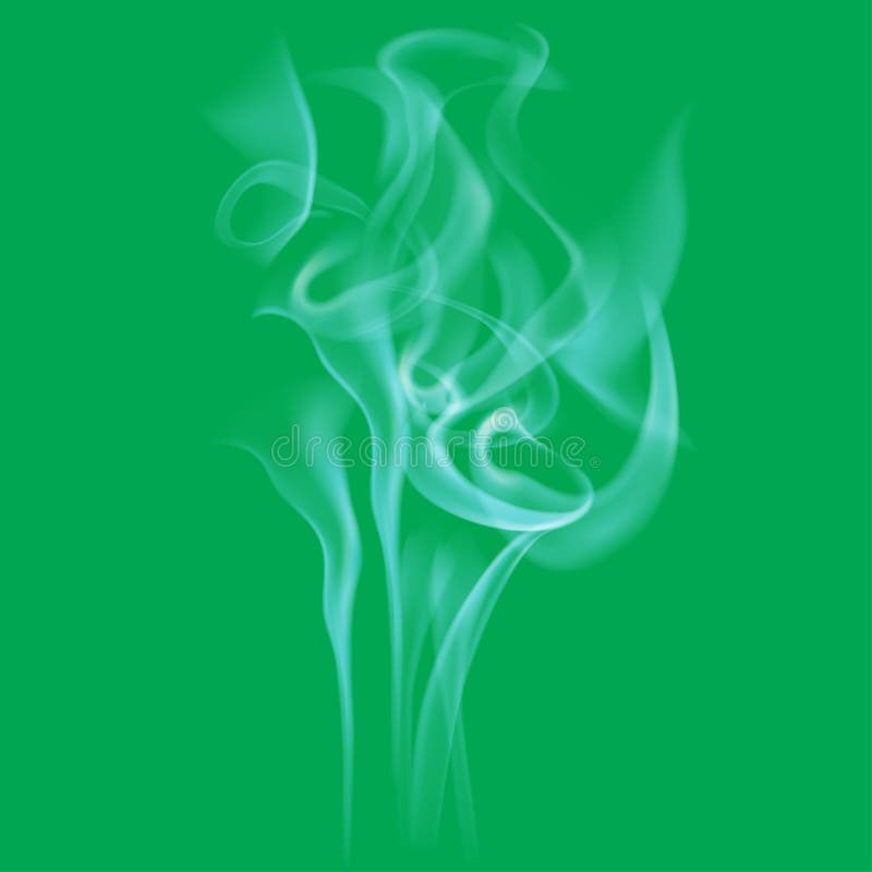 Abstract Smoke on Green Background Stock Vector - Illustration of soft ...