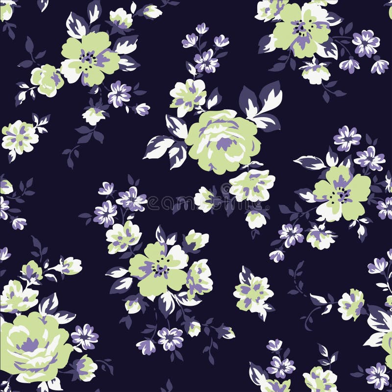 Vibrant Floral Seamless Pattern ALL OVER PRINT VECTOR Stock Vector ...
