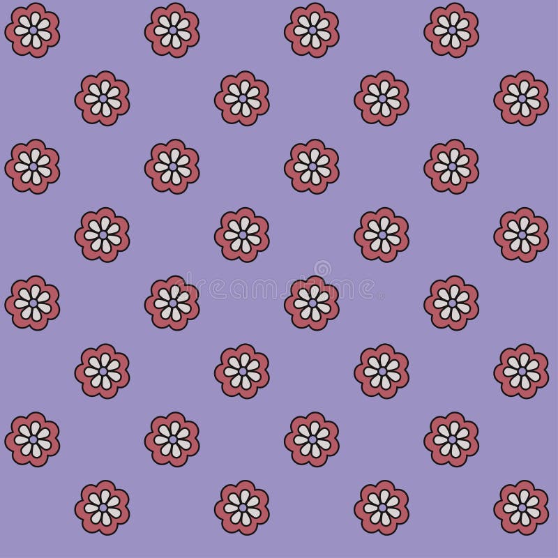 Retro Floral Seamless Pattern All Over Print Stock Vector ...