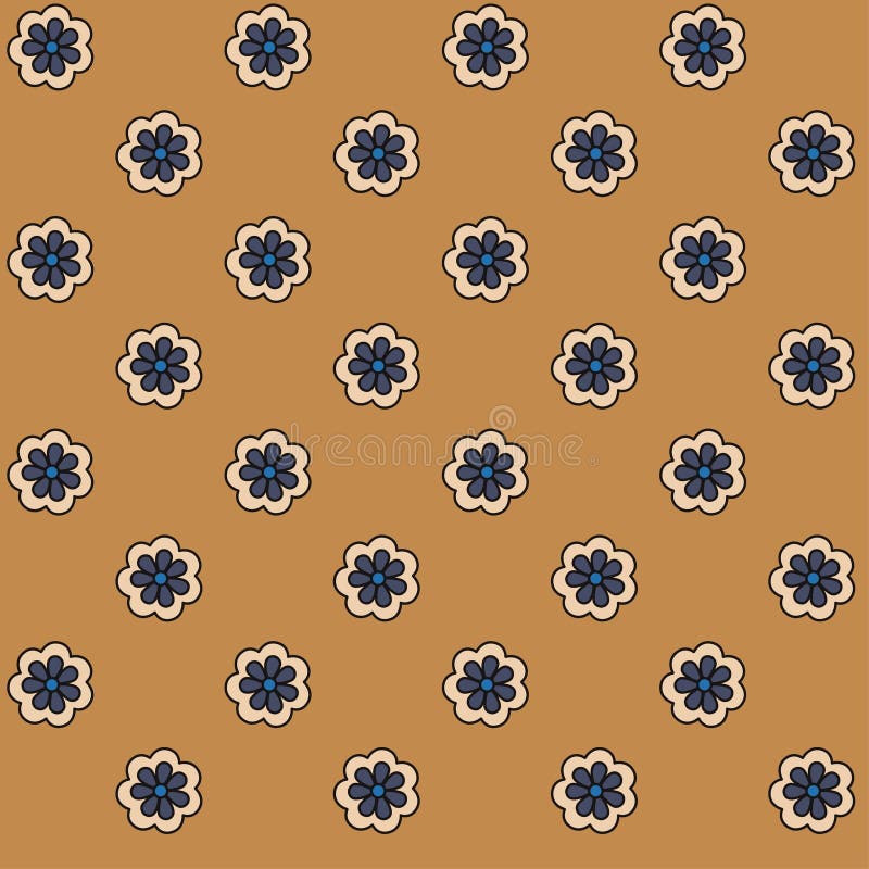 Retro Floral Seamless Pattern All Over Print Stock Vector ...