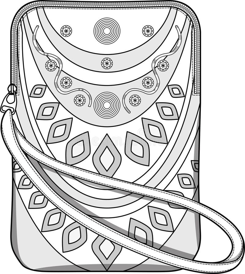 Stylish Bag and Storage Wallet Poch Accessories Stock Vector ...