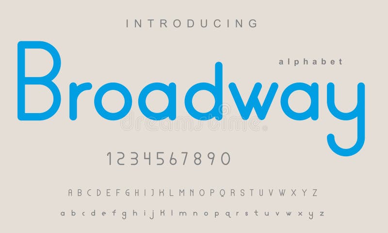 Broadway Font. Elegant Alphabet Letters Font and Number Stock Vector ...