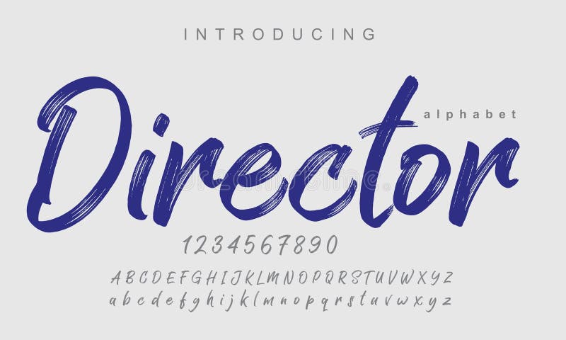 Director Font. Elegant Alphabet Letters Font and Number Stock Vector ...