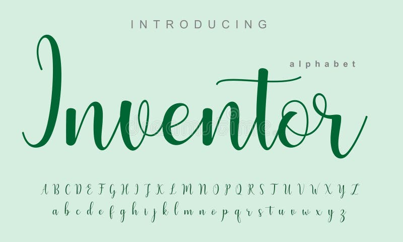 Inventor Font. Elegant Alphabet Letters Font and Number Stock Vector ...