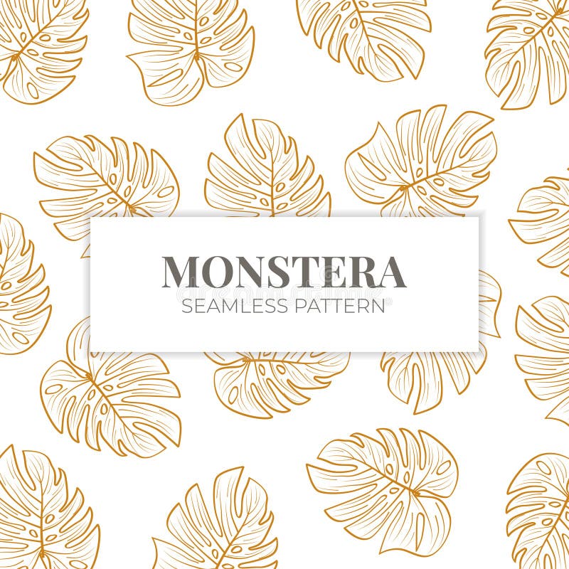 Vector Monstera Seamless Pattern Stock Vector - Illustration of display, pattern: 275721721