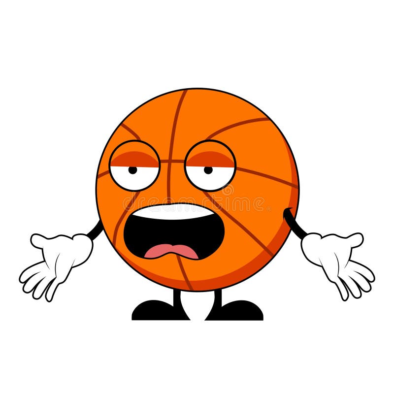 Angry Basketball Cartoon Character Stock Vector - Illustration of ...