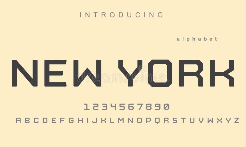 New York Font. Elegant Alphabet Letters Font and Number Stock Vector ...