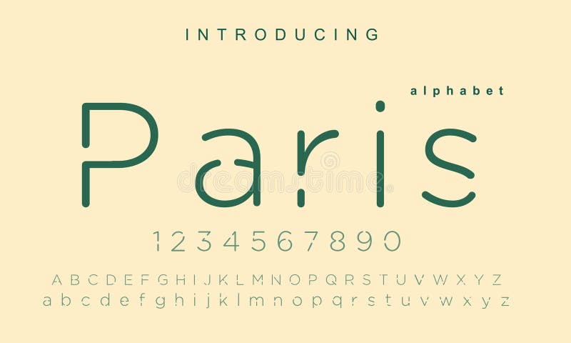 Paris Font. Elegant Alphabet Letters Font and Number Stock Vector ...