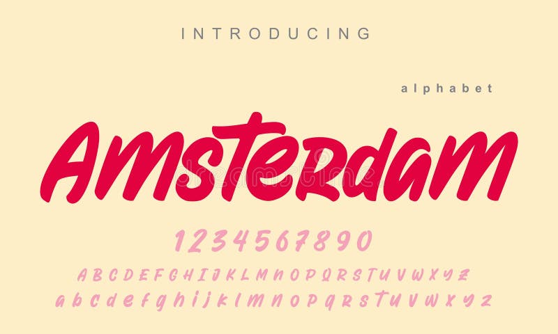 Artistic Amsterdam Letter Samples: Handcrafted Vintage Typography Stock ...