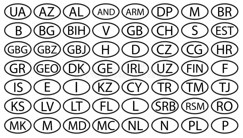 Oval Sticker of European Union Countries, and Not only with Country ...