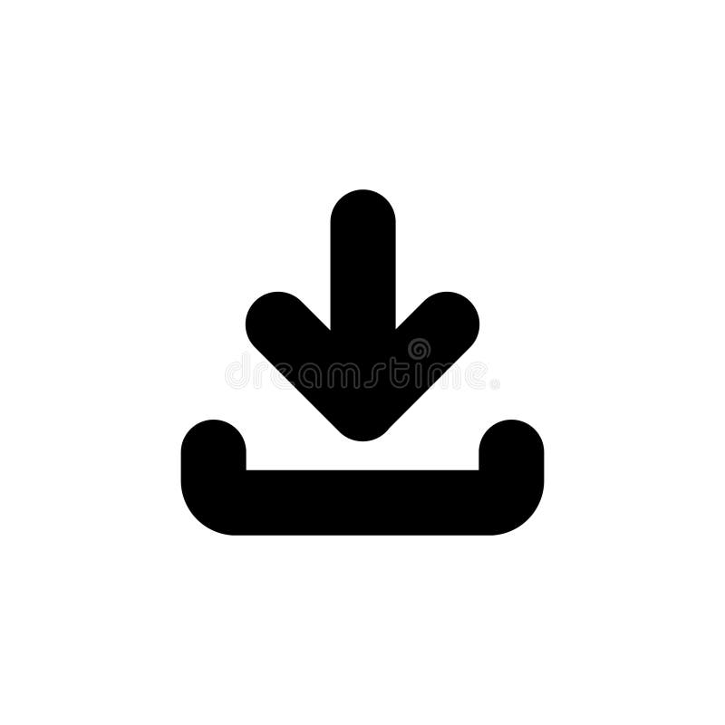 Download Icon Isolated on White Background. Load Internet Data Symbol ...