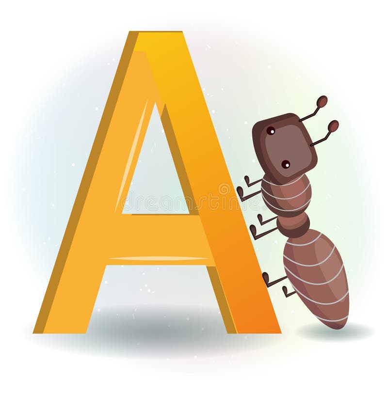 Vector a for ant stock vector. Illustration of design - 275925393