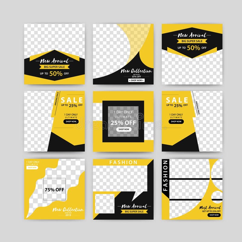 9 Set Template Promotion Web Banner Sale and Discount for Social Media ...