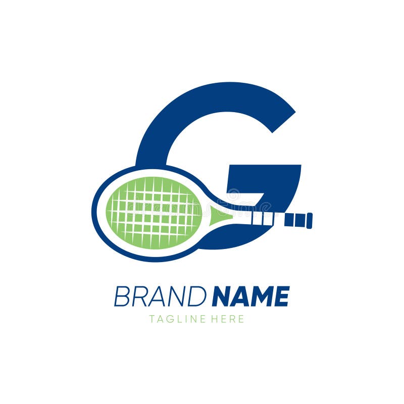 Letter G Initial Tennis Racket Logo Design Vector Icon Graphic Emblem ...