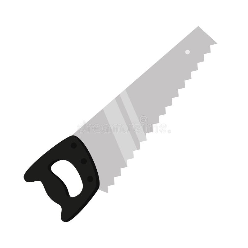 Hand Saw Icon. Flat Illustration of Hand Saw Stock Vector ...