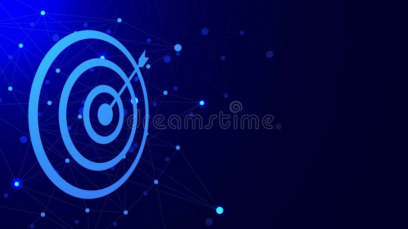 Target with Glowing Particle Futuristic Business Goals Concept Stock ...