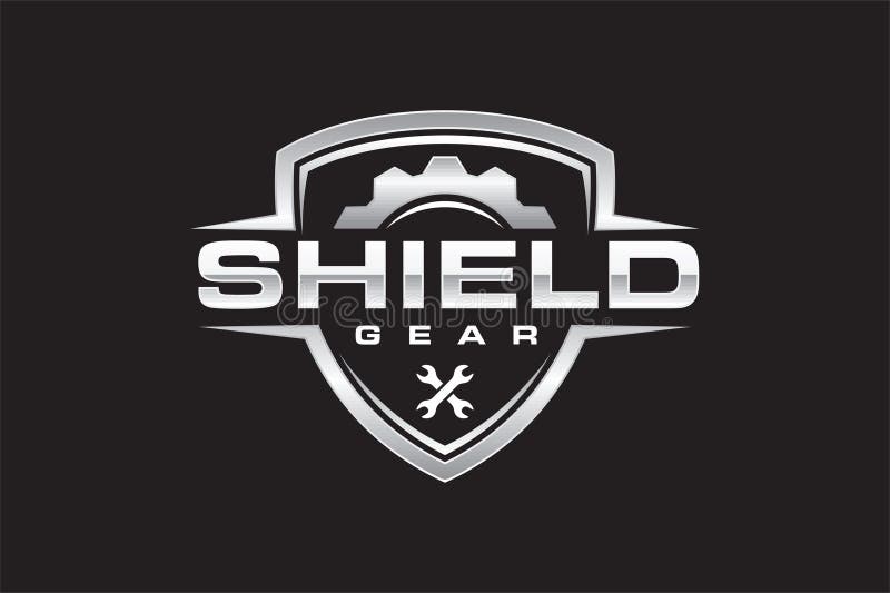 Shield Gear Mechanical Logo Stock Vector - Illustration of tech ...