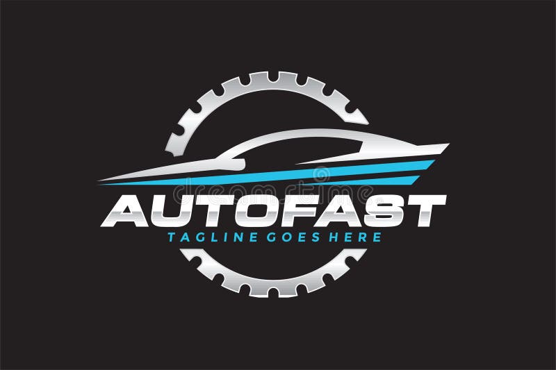 Car fast gear logo emblem stock vector. Illustration of business ...