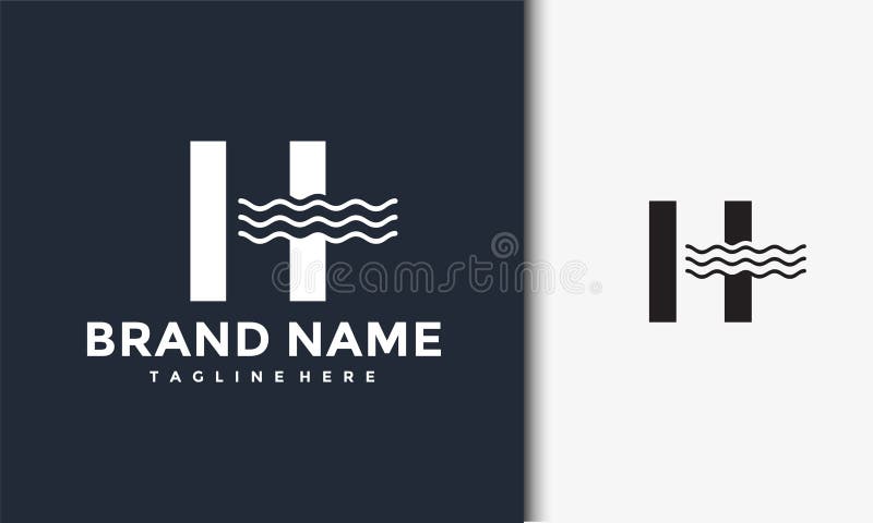 Initials H wave logo stock vector. Illustration of company - 276426768