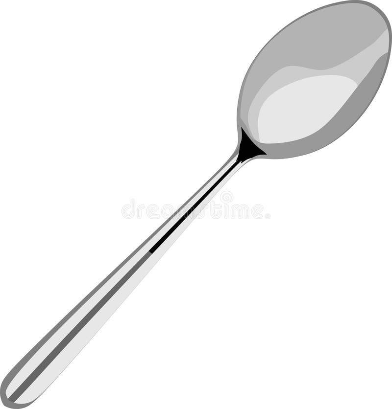 Spoon Metal Eat Table Utensil Vector Stock Illustration - Illustration ...