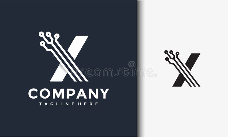 Initials X technology logo stock vector. Illustration of graphic ...