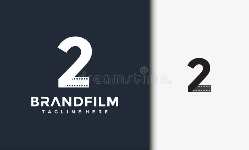 Number 2 movie logo film stock vector. Illustration of black - 276565150