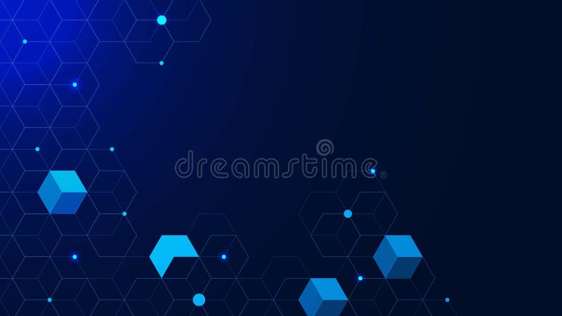 Abstract Science and Technology Background with Hexagonal Shapes Stock ...