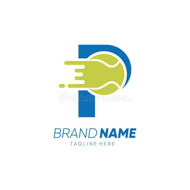 Letter P Initial Tennis Ball Logo Design Vector Icon Graphic Emblem ...