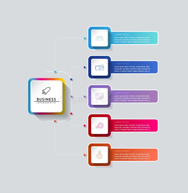 Vector Business Presentation Connecting Steps Infographic Template ...